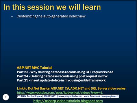Sql Server Net And C Video Tutorial Part 26 Customizing The Auto