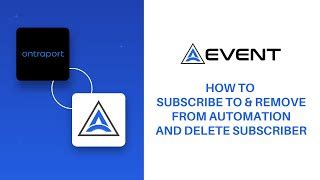 Step By Step Guide Setting Up AEvent And Ontraport To Subscribe To