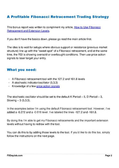 Fibonacci Trading Strategy Pdf 85449 A Profitable Fibonacci Retracement Trading Strategy