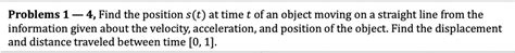 Solved Problems 1 4 Find The Position S T At Time T Of An Chegg Com