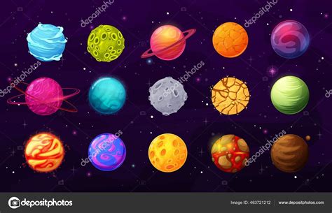 판타지 소행성 분화구가 지표면의 Gui 그래픽 인터페이스 스톡 벡터 ©seamartini 463721212