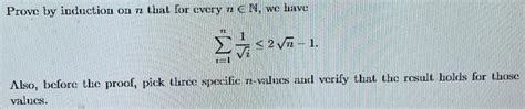 Solved Prove By Induction On N That For Every NN We Have Chegg