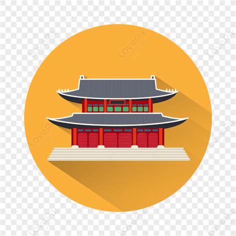 한국 고대 건축 관광 명소 경복궁 전통 일러스트 집 일러스트 하늘 일러스트외딴상형 문자 Png 일러스트 무료 다운로드 Lovepik