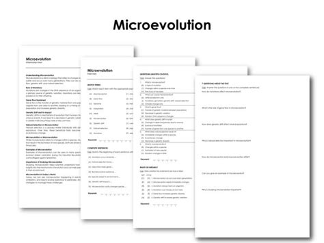 Microevolution Made By Teachers