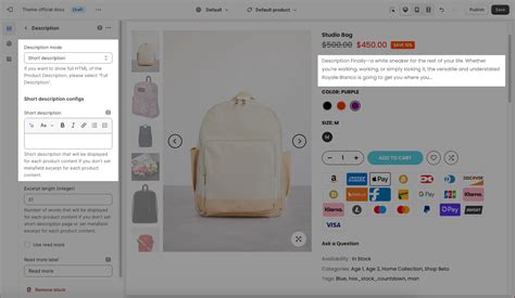 Product Information Blocks
