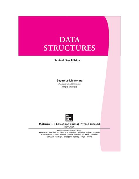 Sos Lipschutz Seymour Data Structures Mcgraw Hill Education 2014pdf Programming