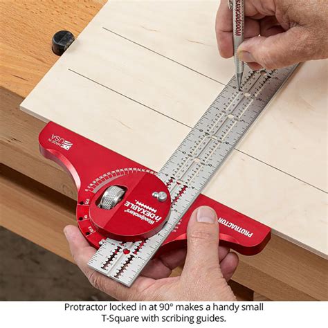 Woodpeckers In Dexable Square Metric Deluxe Kit Protractor Center