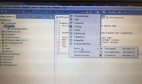 Java Run As Cucumber Feature Not Showing In Eclipse Stack Overflow