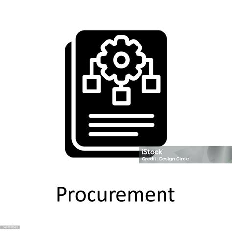 조달 벡터 솔리드 아이콘 디자인 일러스트레이션 흰색 배경 Eps 10 파일에 프로젝트 관리 기호 계약서에 대한 스톡 벡터 아트 및 기타 이미지 Istock