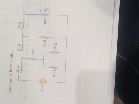 Solved Find I And V In The Circuit Chegg Com