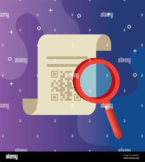 Qr Code Receipt Paper And Lupe Vector Design Stock Vector Image Art Alamy