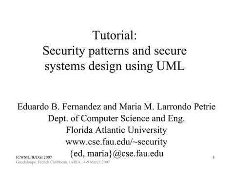 Tutorial Security Patterns Pdf