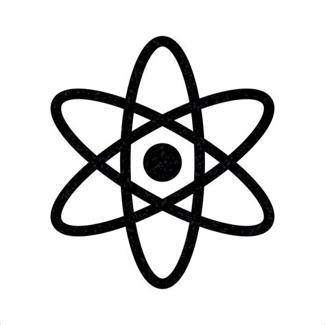 Simple Black Atom Design On A White Background 67167217 Vector Art At