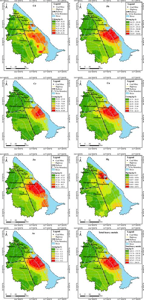 Spatial Distribution Of Potentially Toxic Elements Cd Pb Cr Cu Zn