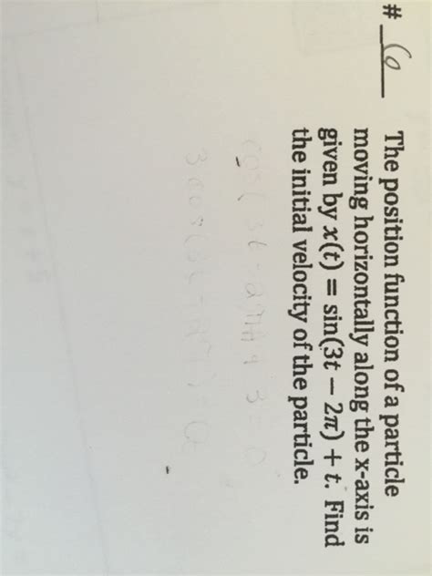 solved the position function of a particle moving