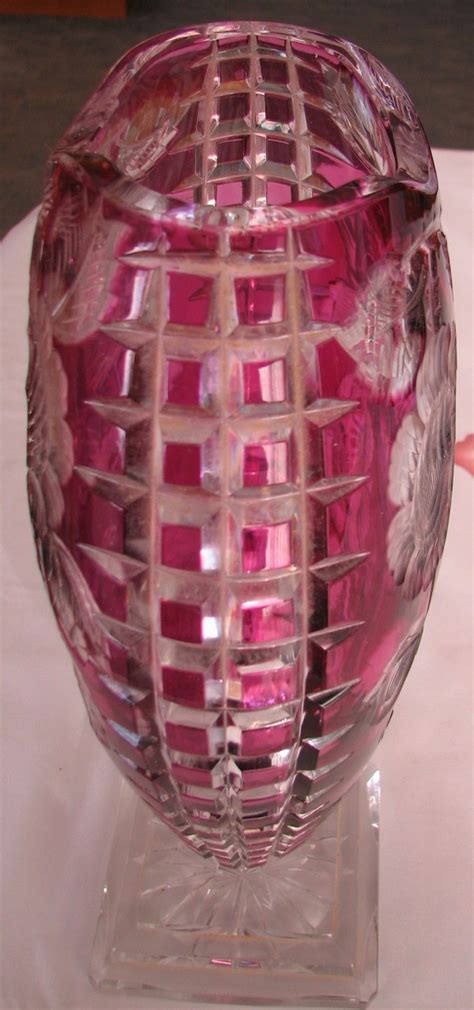 Bohemia Cut Glass Vase Collectors Weekly