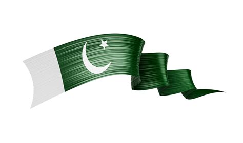 3d Flag Of Pakistan 3d Shiny Waving Pakistani Flag Ribbon 3d