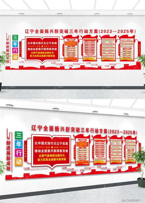 辽宁全面振兴新突破三年行动党建文化形象墙图片下载红动中国