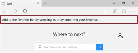 hide and show favorites bar in microsoft edge