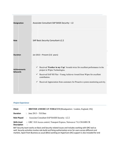 Sap Security Consultant Rathina Doc