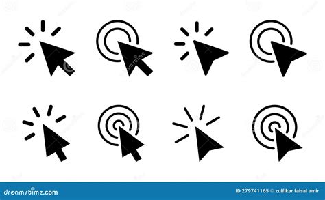 Click Icon Pointer Arrow Icon Cursor Icon Vector Stock Vector Illustration Of Arrow Finger
