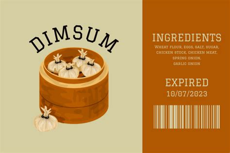 traditional dim sum online label template vistacreate