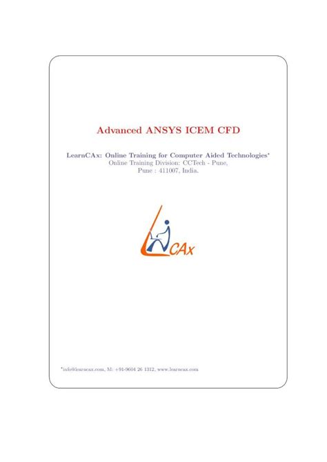 Pdf Advanced Ansys Icem Cfd Dokumentips