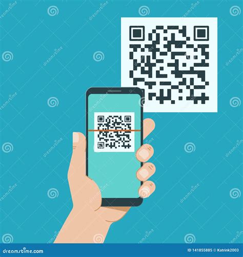 QR Code Flat Line Icon Wireless RFID Chip And Radio Frequency