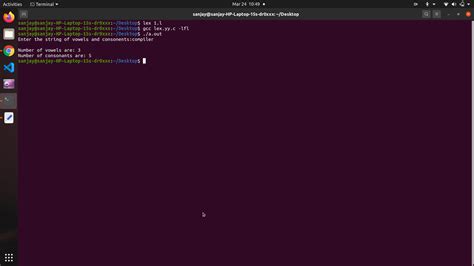 Lex Program To Count Number Of Vowels And Consonants Doesnot To Terminate Even After End Of