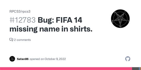 Bug Fifa 14 Missing Name In Shirts · Issue 12783 · Rpcs3rpcs3 · Github