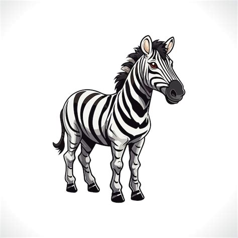 귀여운 얼룩말 만화 벡터 일러스트 레이 션 프리미엄 벡터