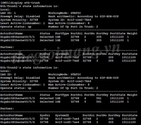 [huawei]cấu Hình Link Aggregation Lacp Mode Trên Switch Huawei