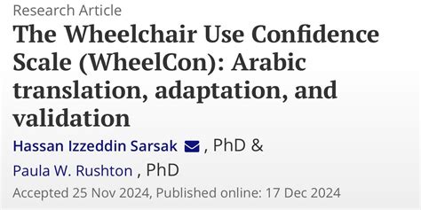 Resna Assistive Technology Journal On Linkedin Assistivetechnology Wheelchairaccessibility