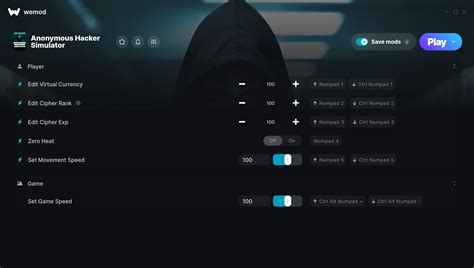 Anonymous Hacker Simulator Cheats Trainers For PC WeMod