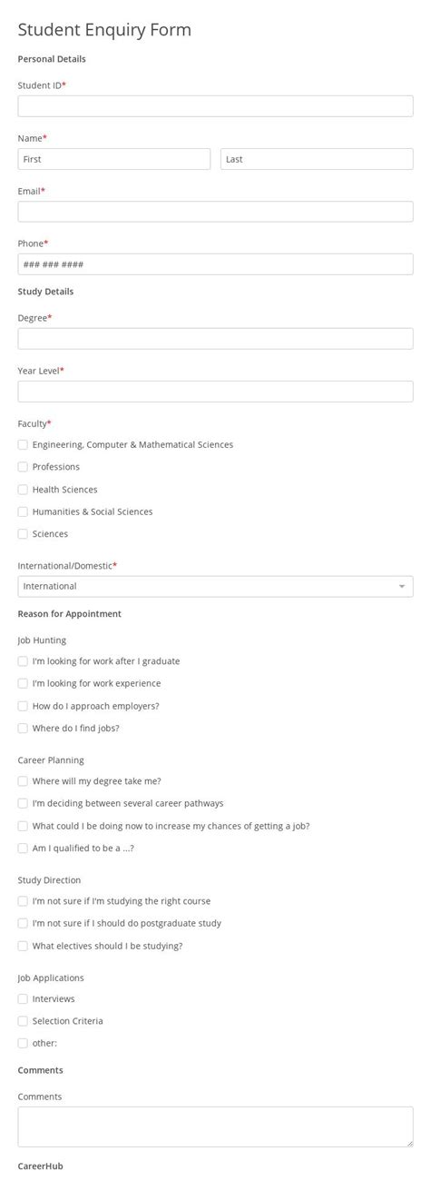 Enquiry Form Template Online FREE 123 Form Builder