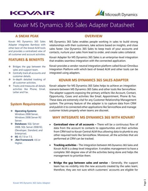 Dynatrace Integration Adapter Datasheet Pdf