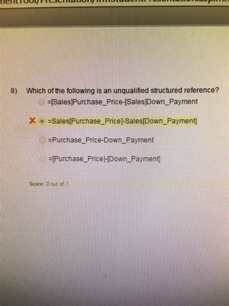 Solved Which Of The Following Is An Unqualified Structured