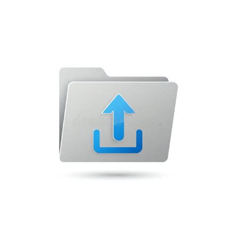 3d Digital Folder With Colorful Documents Stock Illustration Illustration Of Data