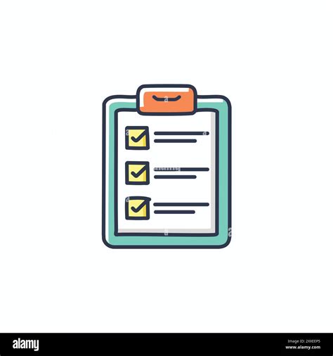 completed checklist illustration colorful vector illustration of a