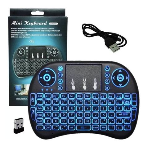 Mini Keyboard Wireless Controller With Touch Pad Mouse Combo Rgb