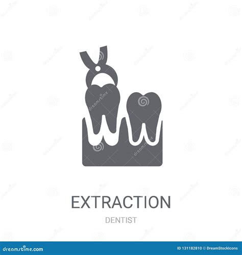 Extraction Icon Trendy Extraction Logo Concept On White Background From Dentist Collection