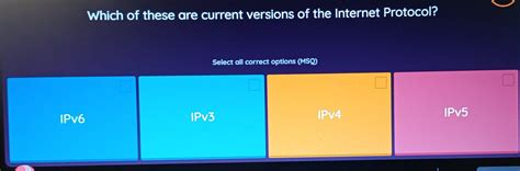 solved which of these are current versions of the internet protocol