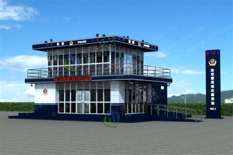 钢结构双层警务站 浩运环保