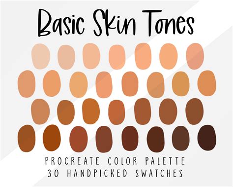 Skin Tones Palette Procreate Color Palette Portrait Color Etsy Unique Home Interior Ideas