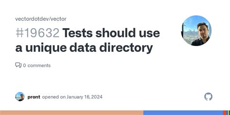 Tests Should Use A Unique Data Directory Issue Vectordotdev Vector GitHub