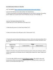 Sex Verification Testing Of Athletes Docx SEX VERIFICATION TESTING OF ATHLETES VISIT THIS