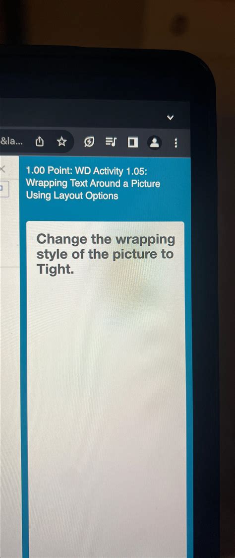 Solved 100 ﻿point Wd Activity 105wrapping Text Around A