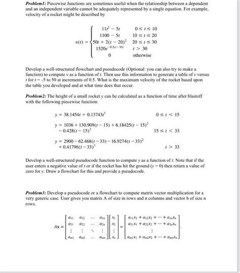 Solved Problem 1 Piecewise Functions Are Sometimes Useful