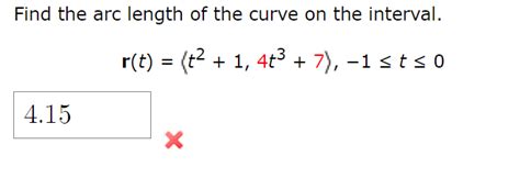 Find The Arc Length Of The Curve On The Interval