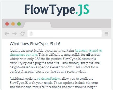 FlowType JS JQuery Plugin For Responsive Web Typography JQuery Plugins